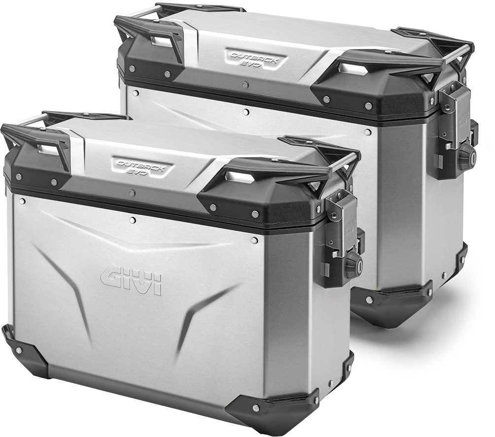 GIVI OBKE37 Trekker Outback Evo pair side cases Aluminium - Top boxes ...