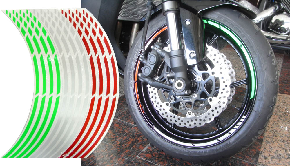 KEITI Pre-formed rim decals Tricolore Italy - Rim striping for ...