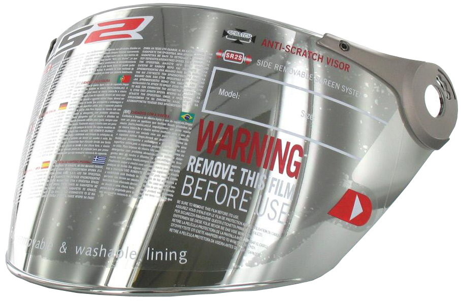 LS2 Visor OF-MHR-44 Silver mirror visor - LS2 visors | RAD