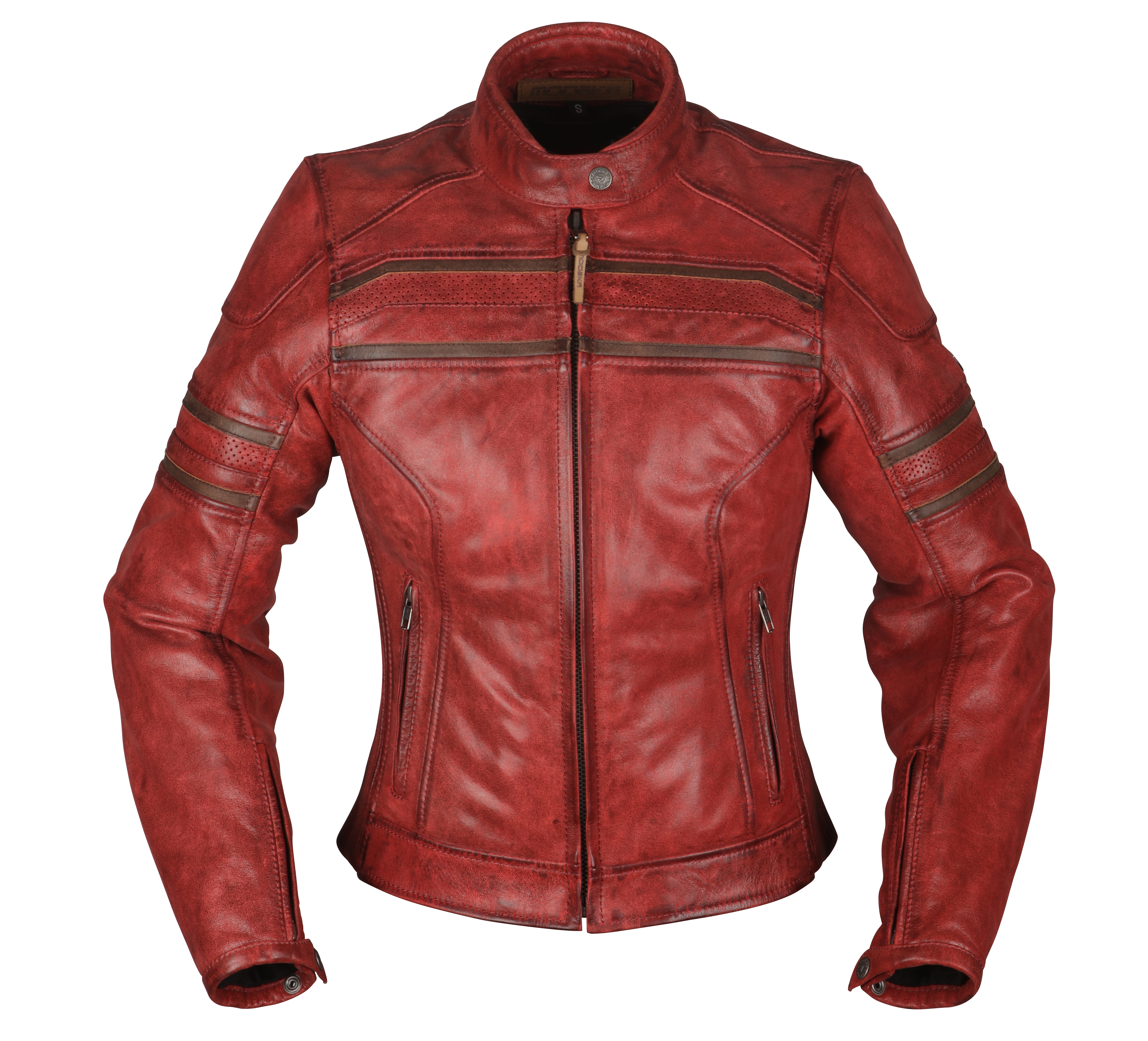 MODEKA Iona Lady Jacket Rood - Leder motorjas dames | RAD